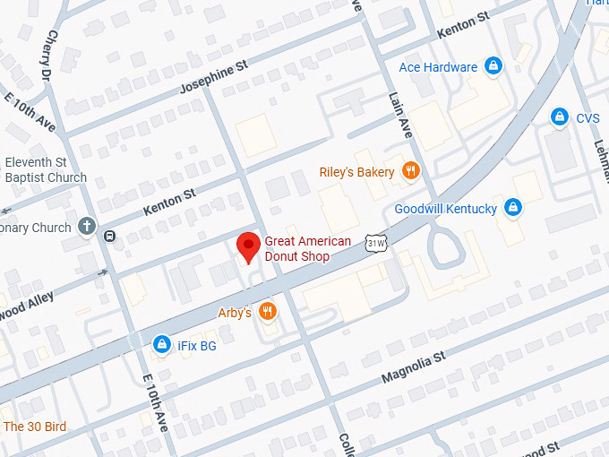 16. great american donut shop map