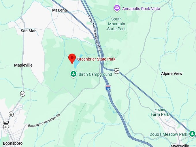 16. greenbrier state park map