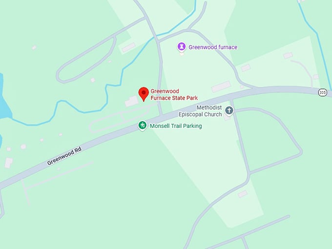 16. greenwood furnace state park map