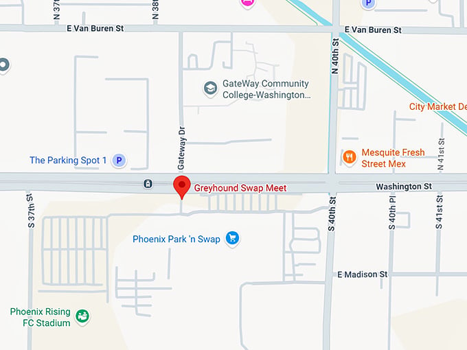 16. greyhound swap meet map