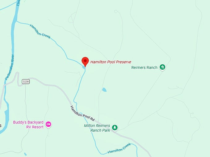 16. hamilton pool preserve map