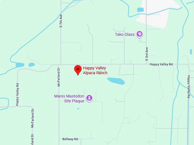 16. happy valley alpaca ranch map