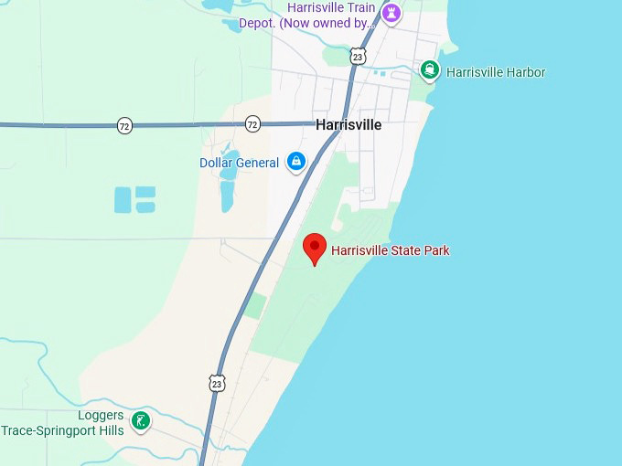16. harrisville state park map