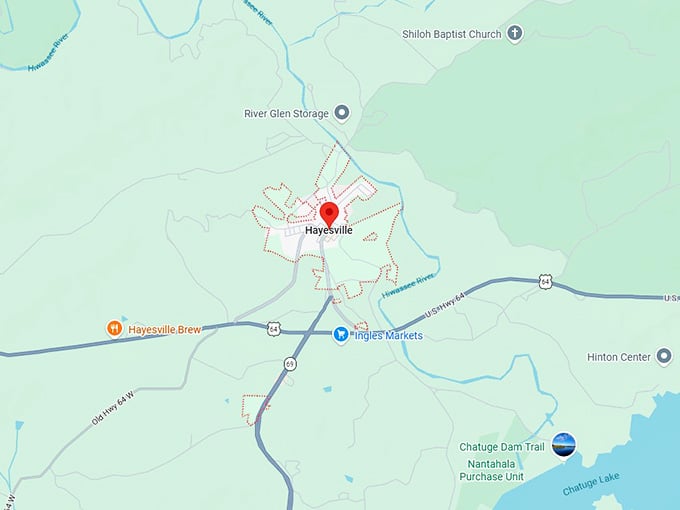 16. hayesville map