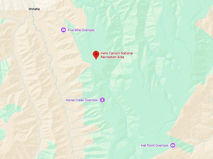 16. hells canyon national recreation area map