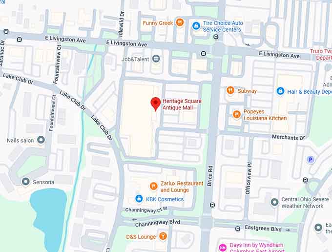 16. heritage square antique mall map