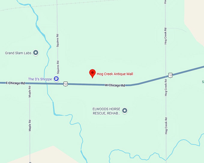 16. hog creek antique mall map