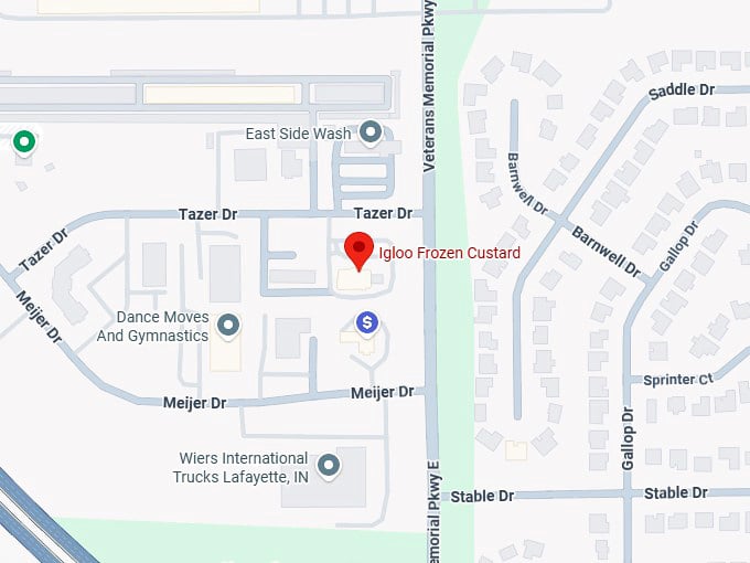 16. igloo frozen custard map