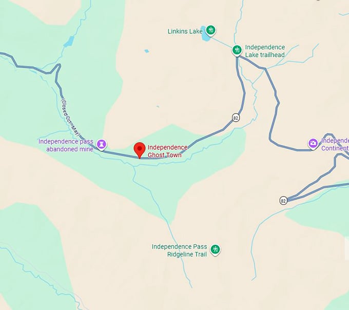 16. independence ghost town map