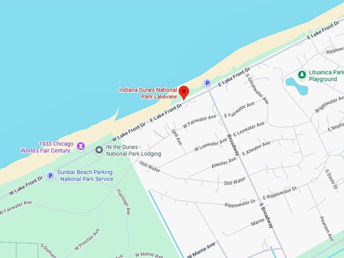 16. indiana dunes national park lakeview map