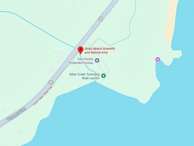 16. iona's beach scientific and natural area map