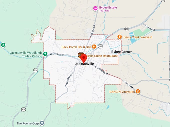 16. jacksonville, or map
