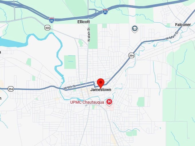 16. jamestown ny map