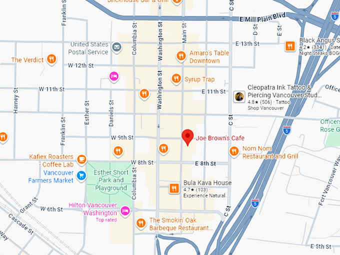16. joe brown's cafe map