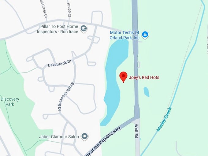 16. joey's red hots' map