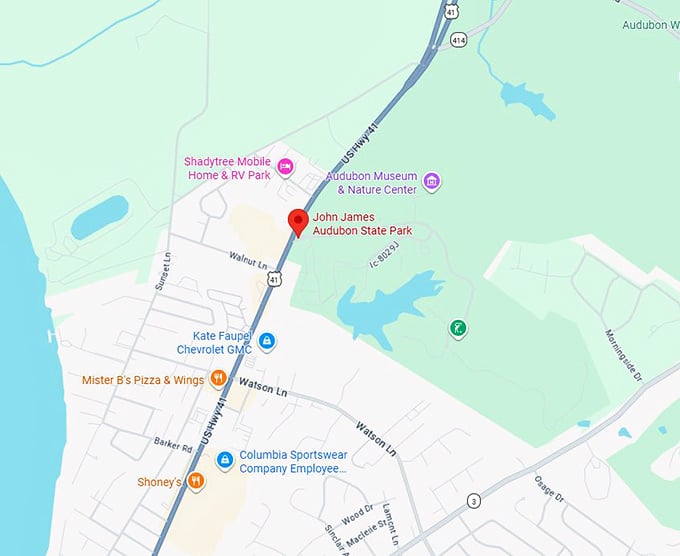 16. john james audubon state park map