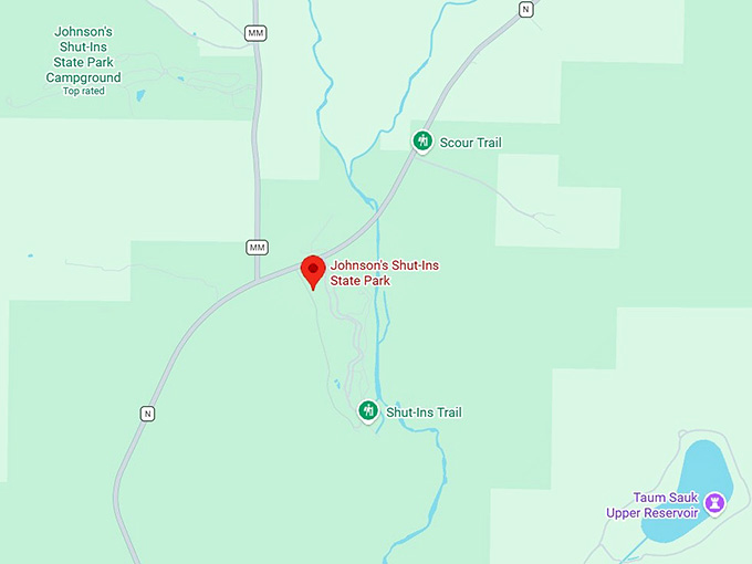 16. johnson's shut ins state park map