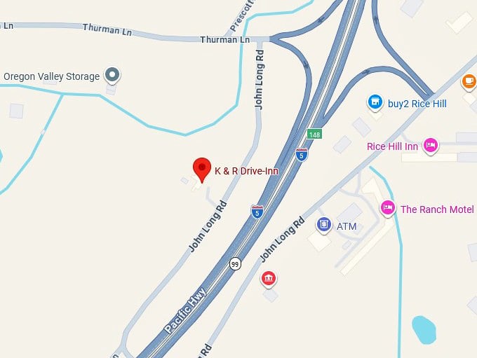 16. k & r drive inn's map