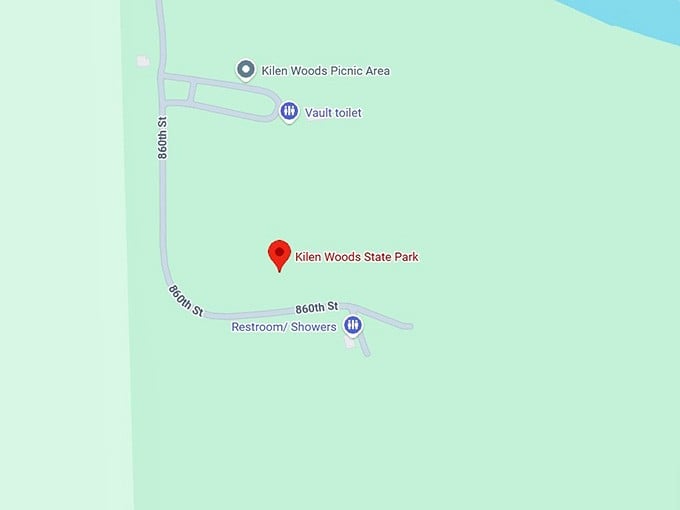 16. kilen woods state park map