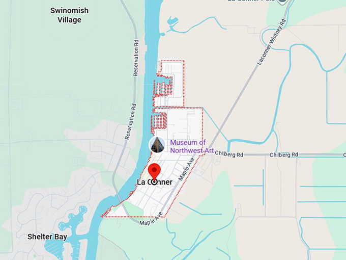 16. la conner, wa map