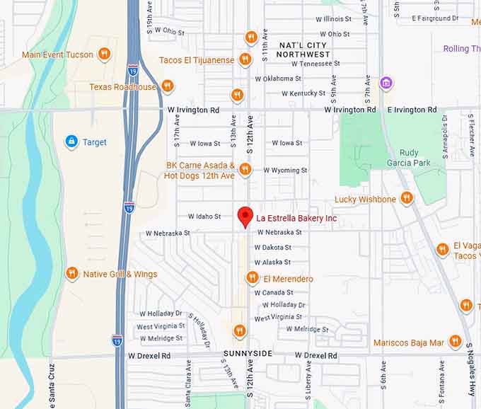 16. la estrella bakery inc map