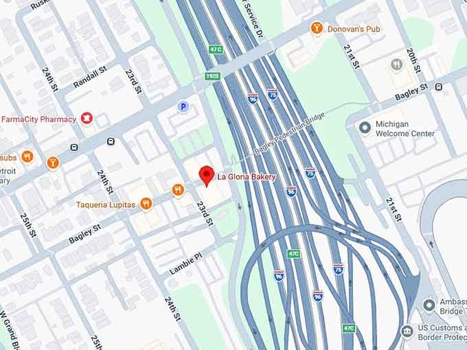 16. la gloria bakery map