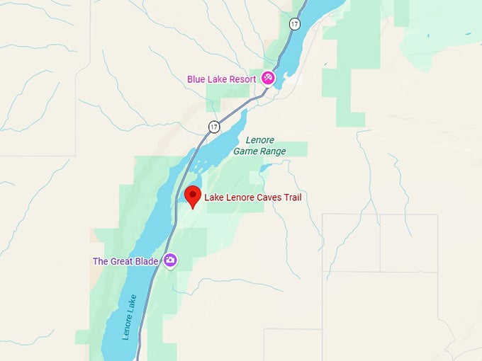 16. lake lenore cave trail map