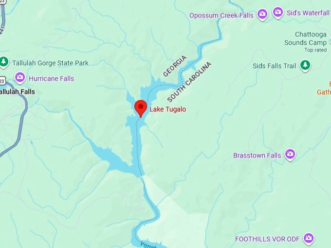 16. lake tugalo map