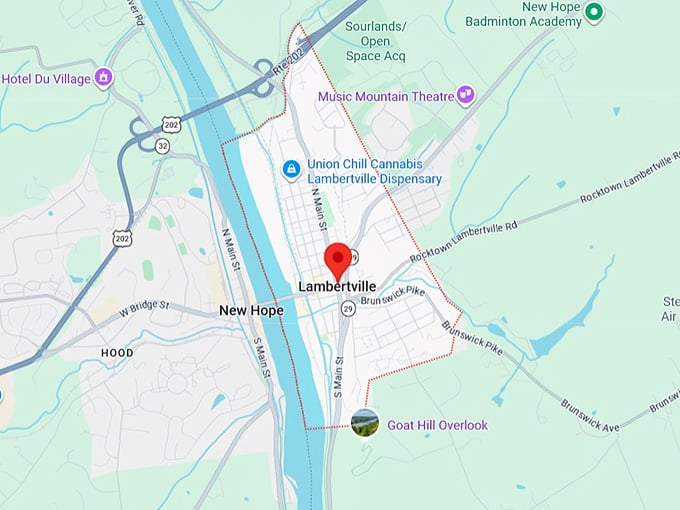16. lambertville, nj map