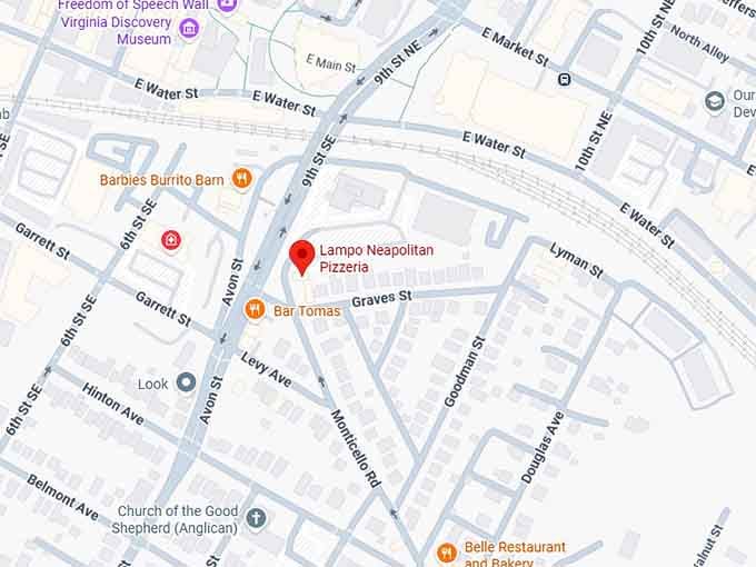 16. lampo neapolitan pizzeria map