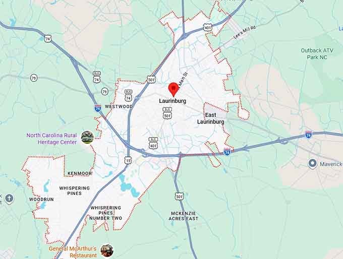 16. laurinburg map