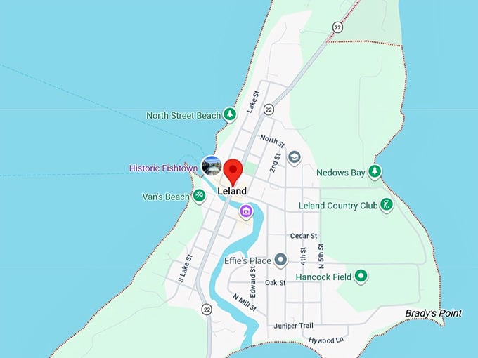 16. leland, mi map