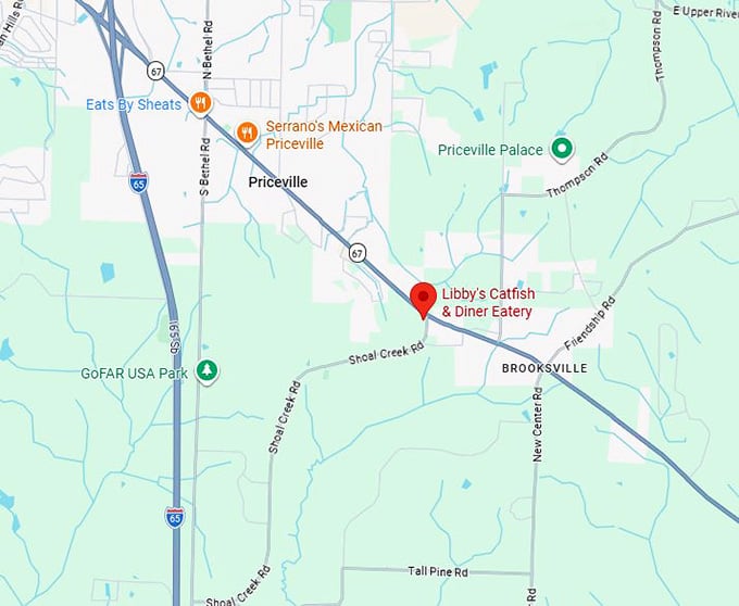 16. libby's catfish & diner eatery map