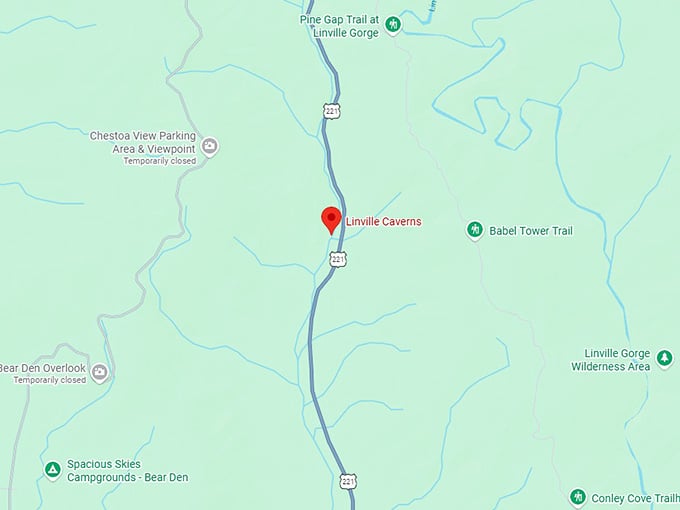 16. linville caverns map