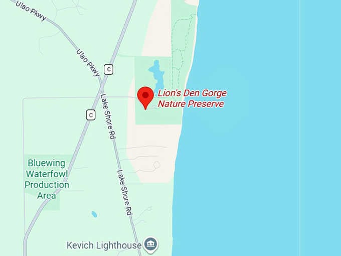 16. lion's den gorge nature preserve map