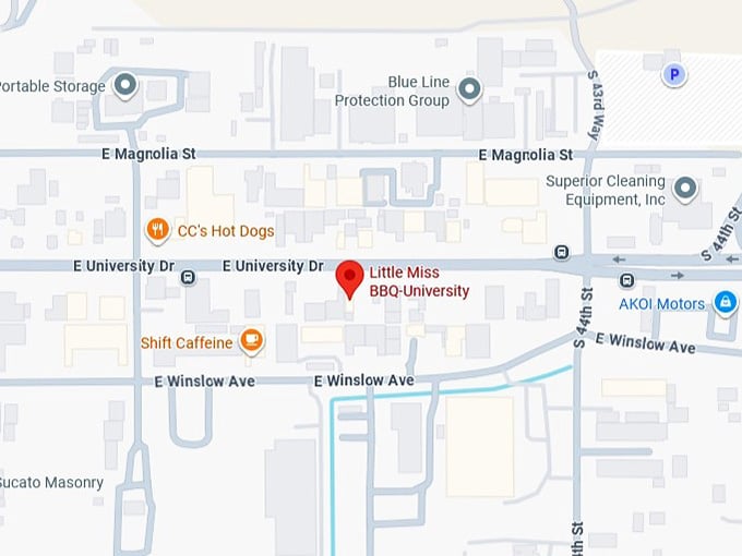 16. little miss bbq university's map