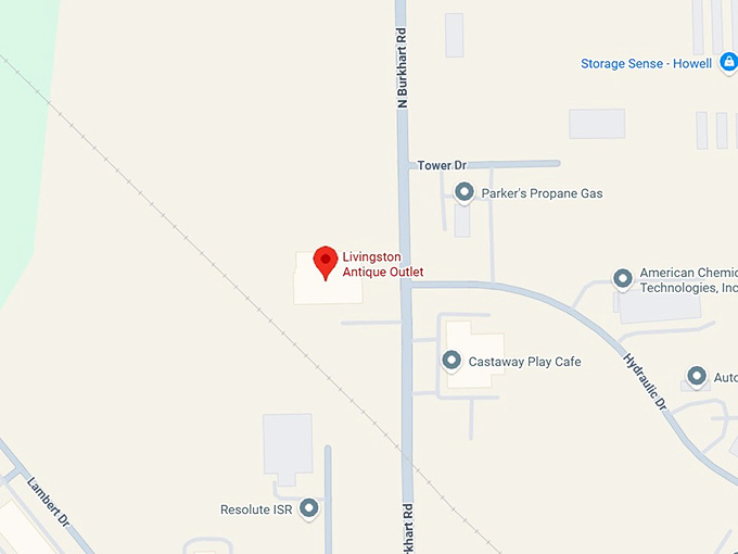 16. livingston antique outlet map