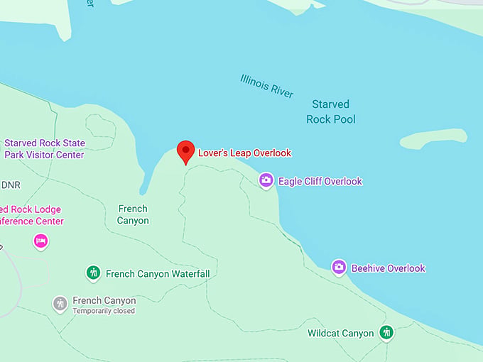 16. lover's leap overlook map