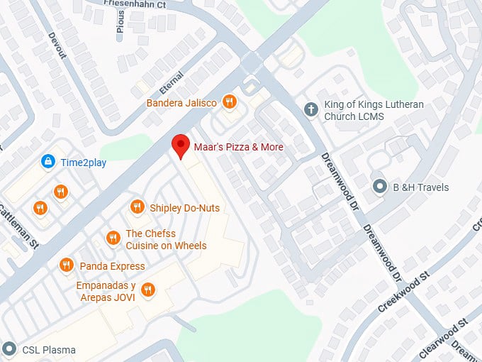 16. maar's pizza & more map
