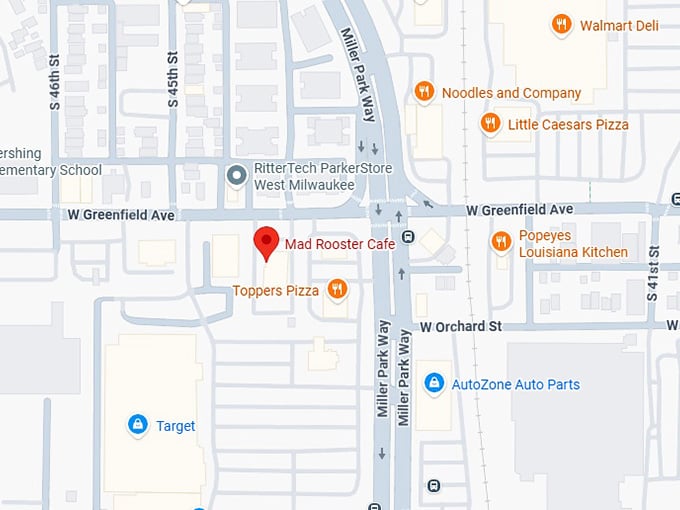 16. mad rooster cafe map