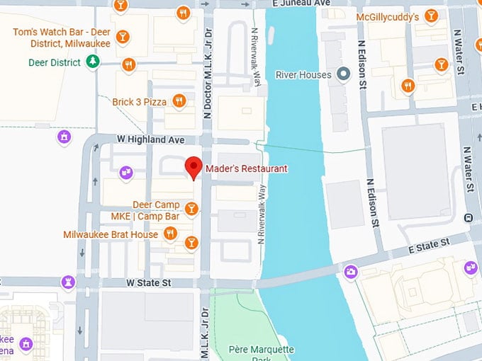 16. mader's restaurant map