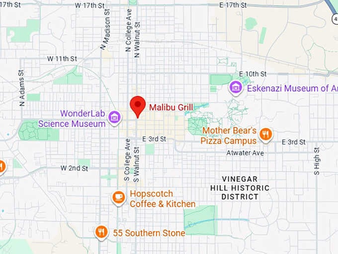 16. malibu grill map