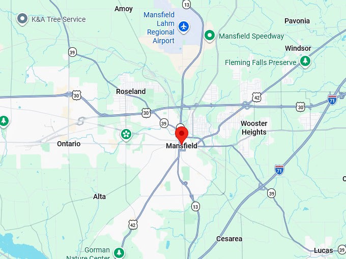 16. mansfield oh map