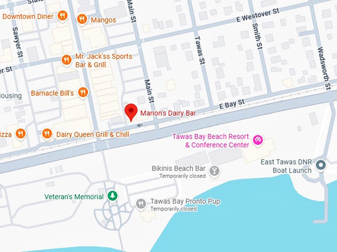 16. marion's dairy bar map