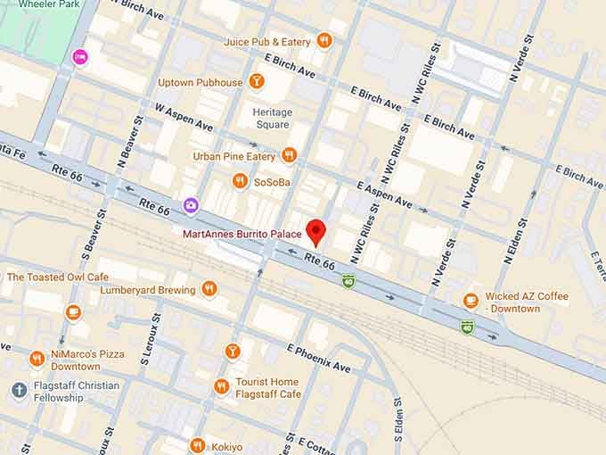 16. martanne’s burrito palace map