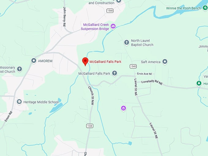 16. mcgalliard falls park map