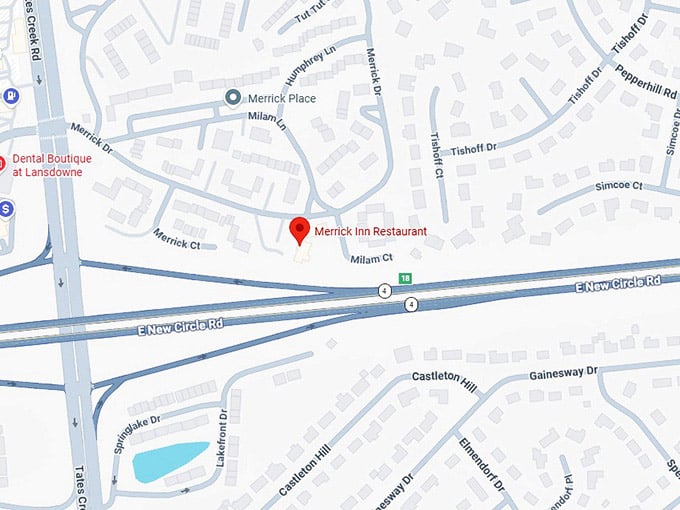 16. merrick inn restaurant map