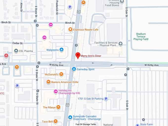 16. merry ann's diner map