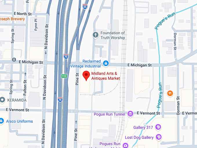 16. midland arts & antiques market map