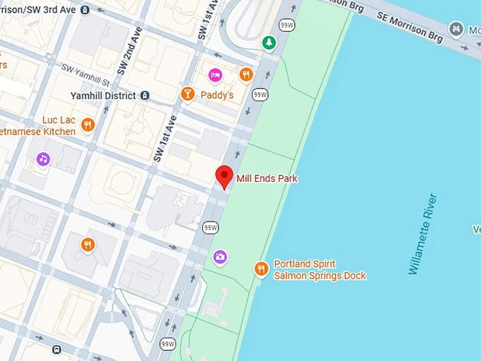 16. mill ends park map
